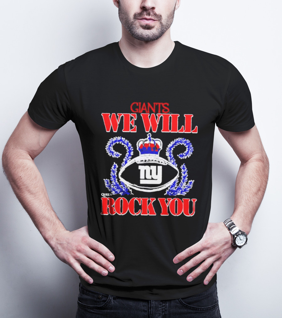 Giants We Will Rock You 2026 NY Tri Blend Homage Schedule Queen T-Shirt