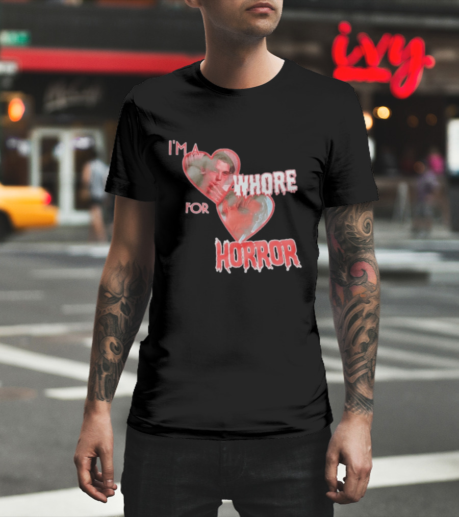 Billy Loomis I'm A Whore For Horror Bloody Heart T-Shirt