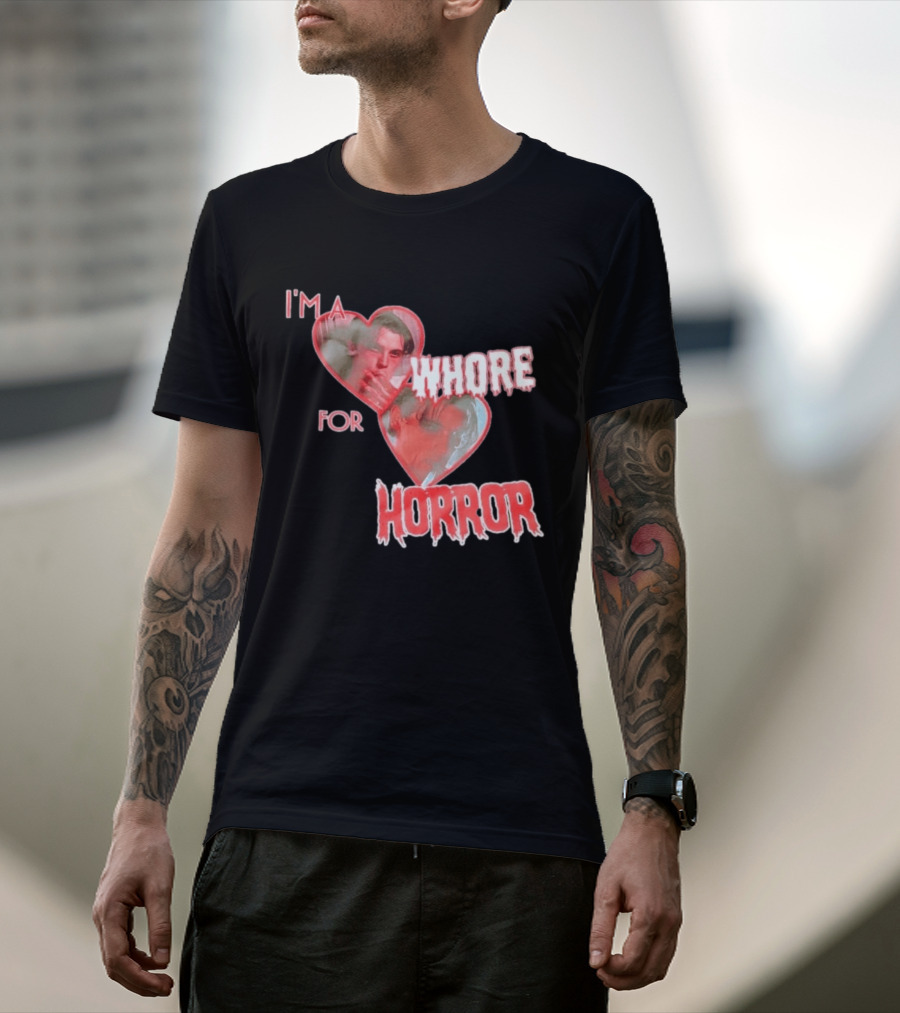 Billy Loomis I'm A Whore For Horror Bloody Heart T-Shirt