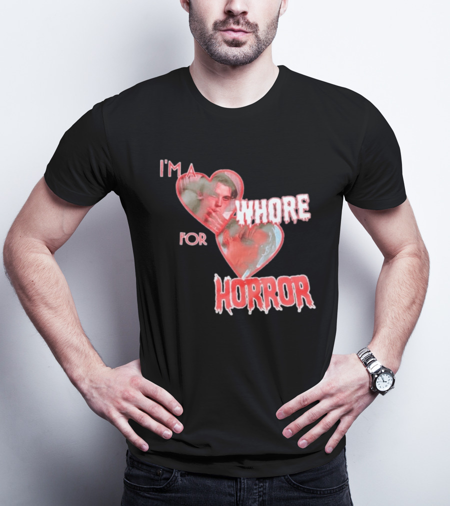 Billy Loomis I'm A Whore For Horror Bloody Heart T-Shirt