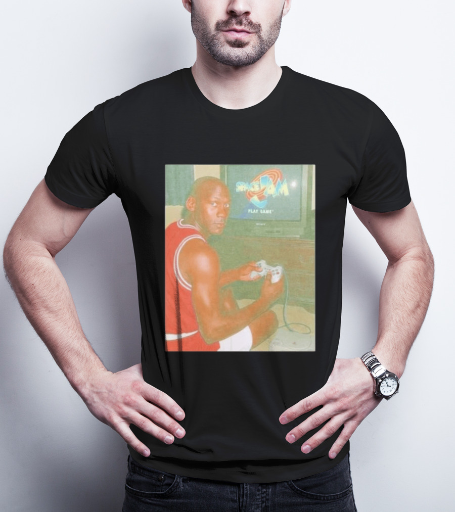 Space Jam Play Game Michael Jordan Gaming Scene T-Shirt