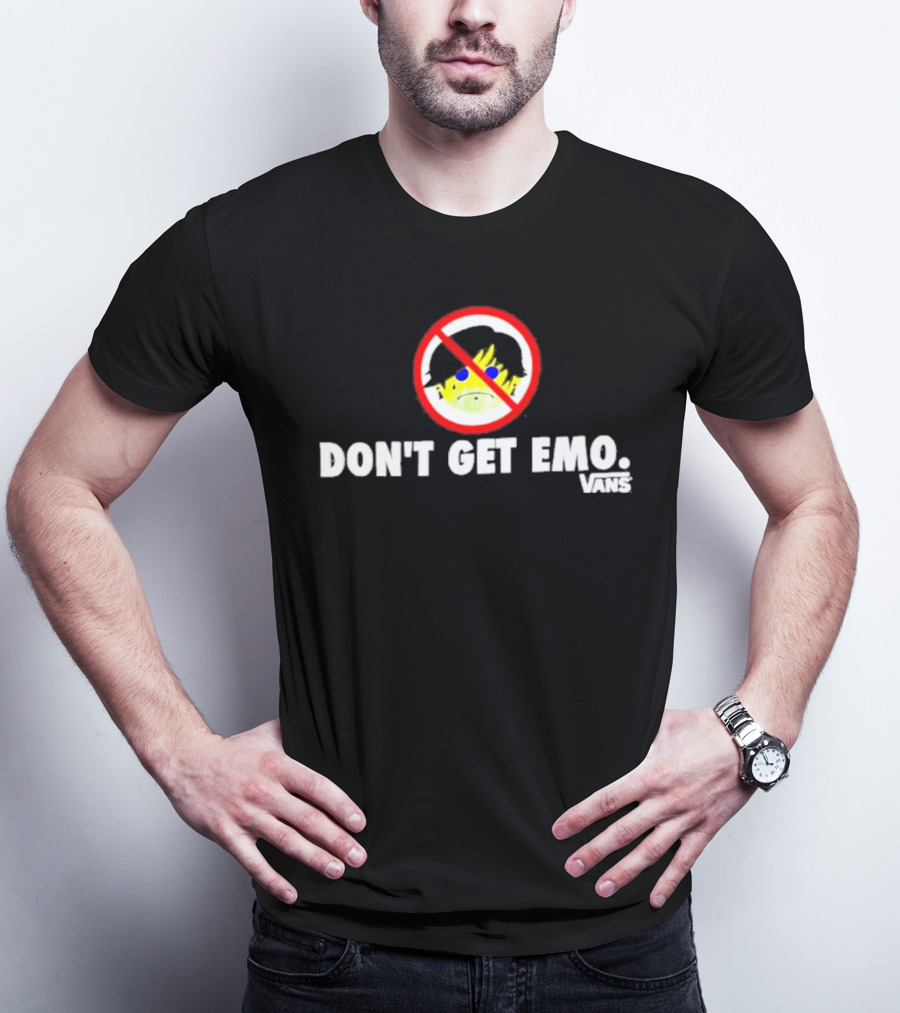 Don't Get Emo Vans Frog In No T-Shirt