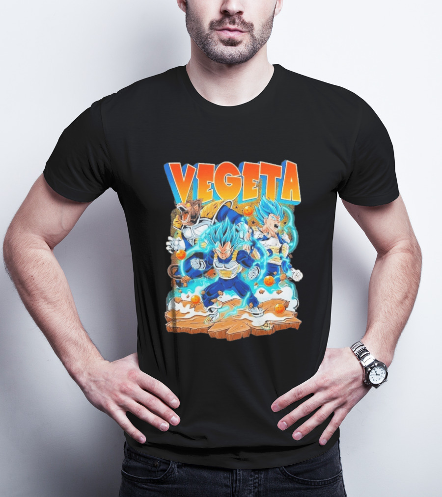 Vegeta Super Saiyan Blue Power Dragon Ball Glorious Combat Scene T-Shirt