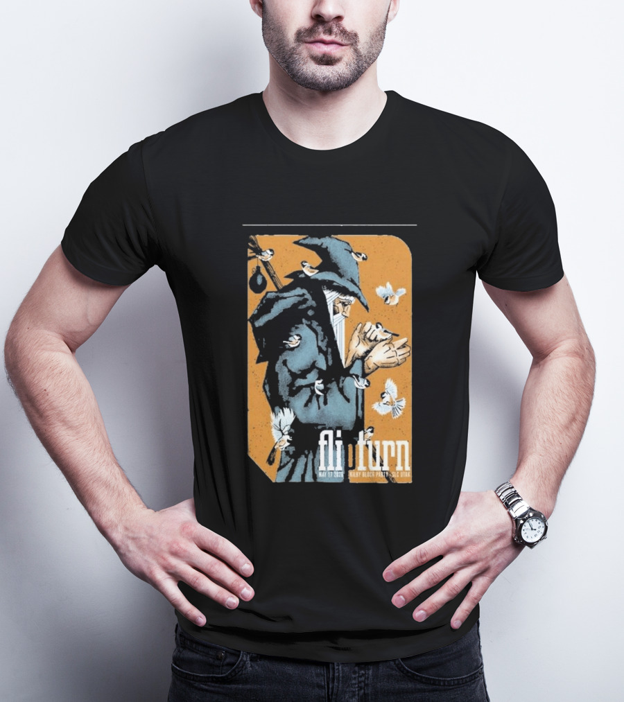 Flipturn Kilby Block Party May 17 2026 Salt Lake City Utah Wizard With Birds T-Shirt