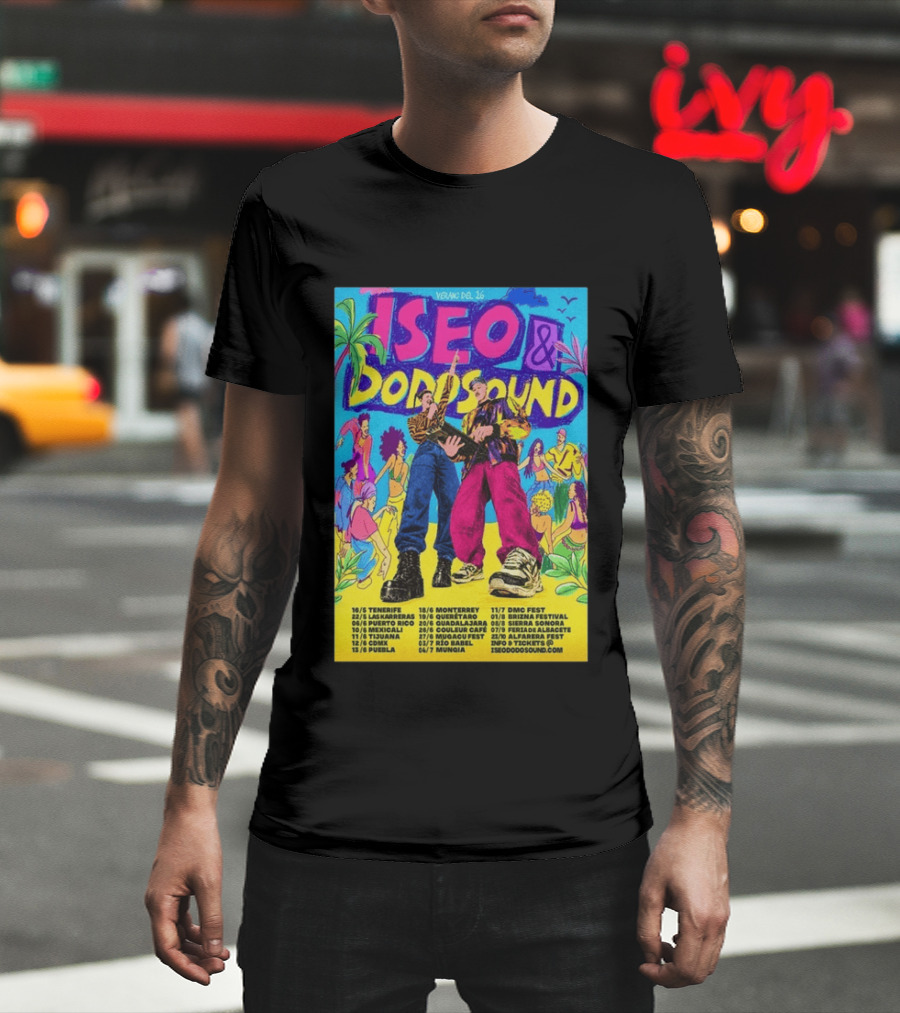 Iseo Dodosound Verano Tour 2026 Tenerife Guadalajara Zaragoza Fiesta T-Shirt