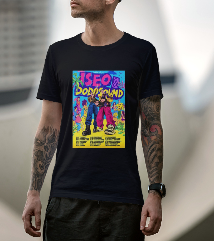 Iseo Dodosound Verano Tour 2026 Tenerife Guadalajara Zaragoza Fiesta T-Shirt