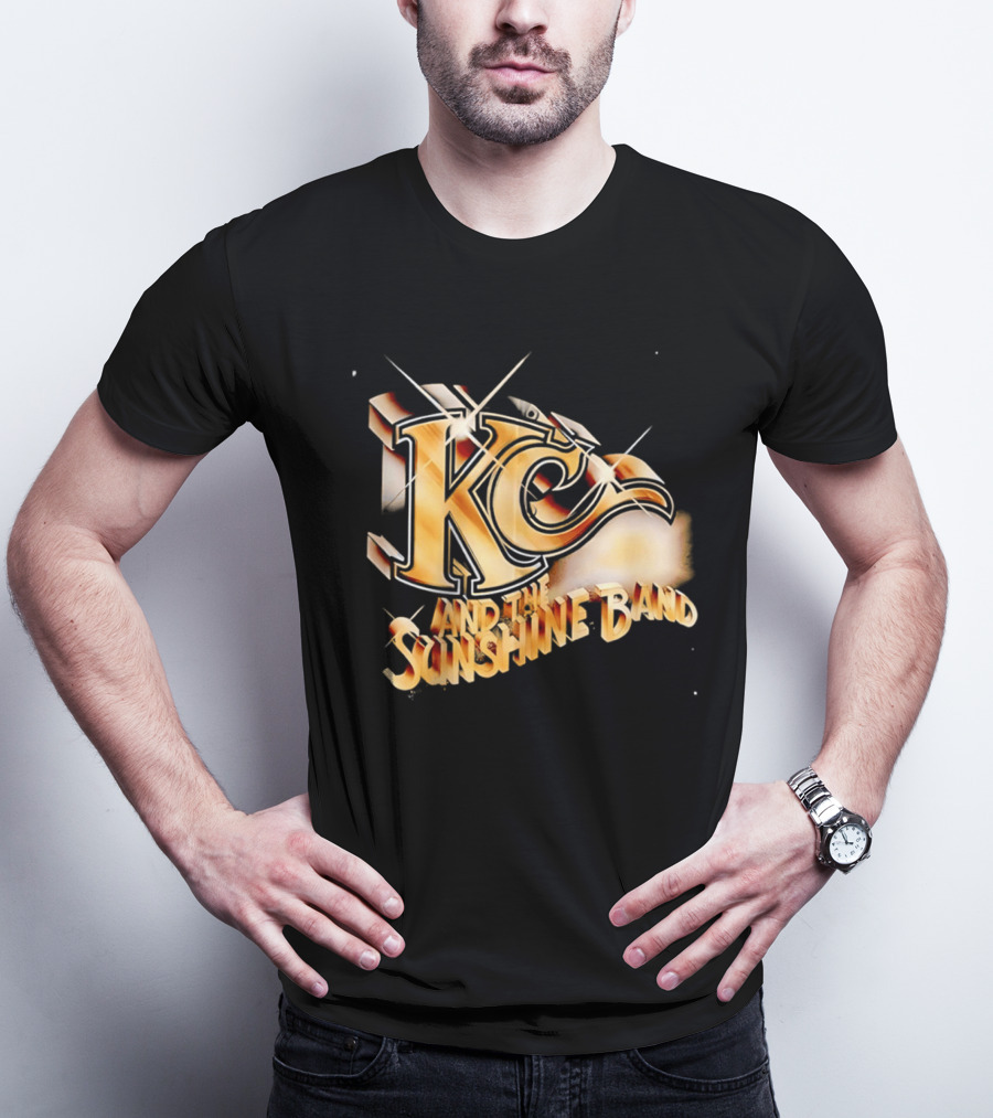 KC And The Sunshine Band Gold Logo Retro Disco T-Shirt