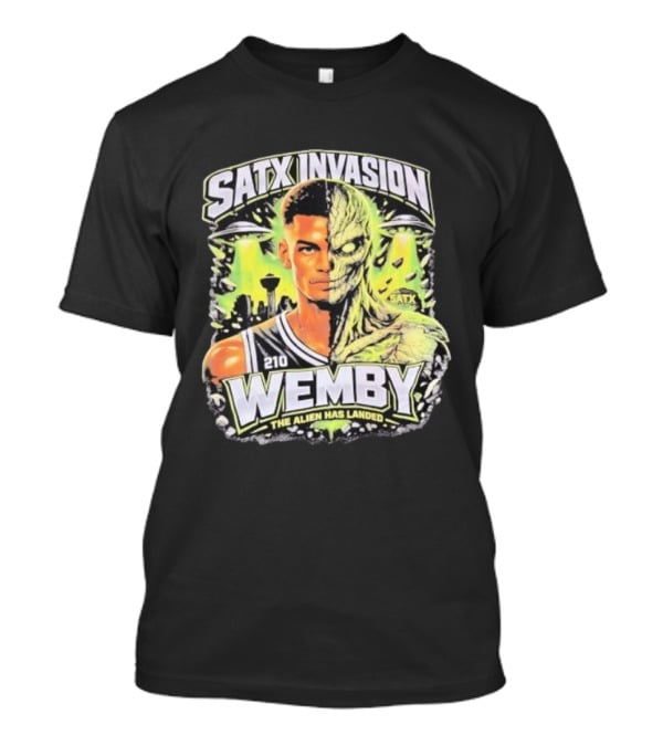 SATX Invasion Wemby The Alien Has Landed Victor Wembanyama 210 T-Shirt