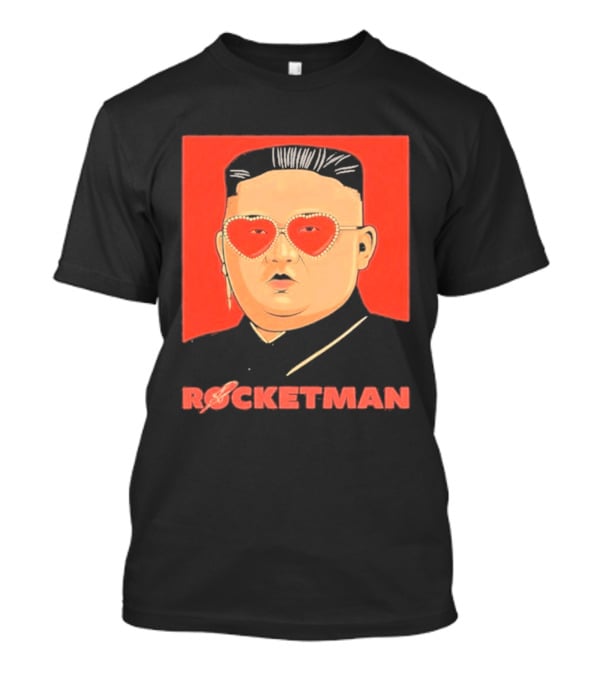Kim Jong Un Heart Sunglasses Rocketman Meme T-Shirt