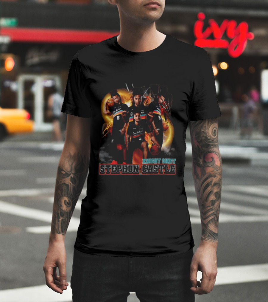 Knight Shift Stephon Castle San Antonio Spurs Basketball Star T-Shirt