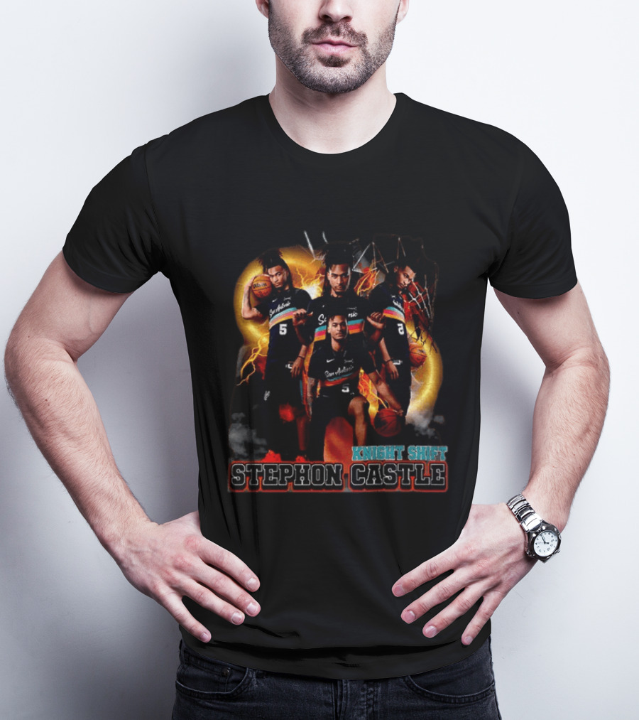 Knight Shift Stephon Castle San Antonio Spurs Basketball Star T-Shirt