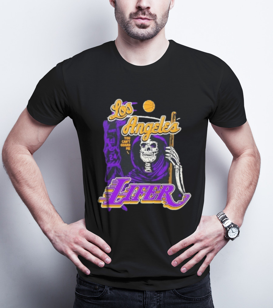 Los Angeles Lakers Lifer You Can't Guard Me Skeleton Basketball T-Shirt