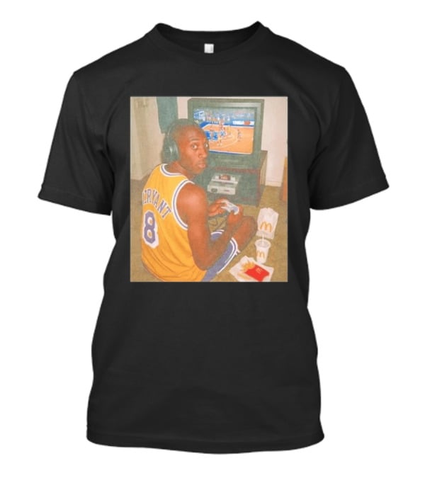 Kobe Bryant Number 8 Playing Retro NBA Video Game McDonald's Meal T-Shirt