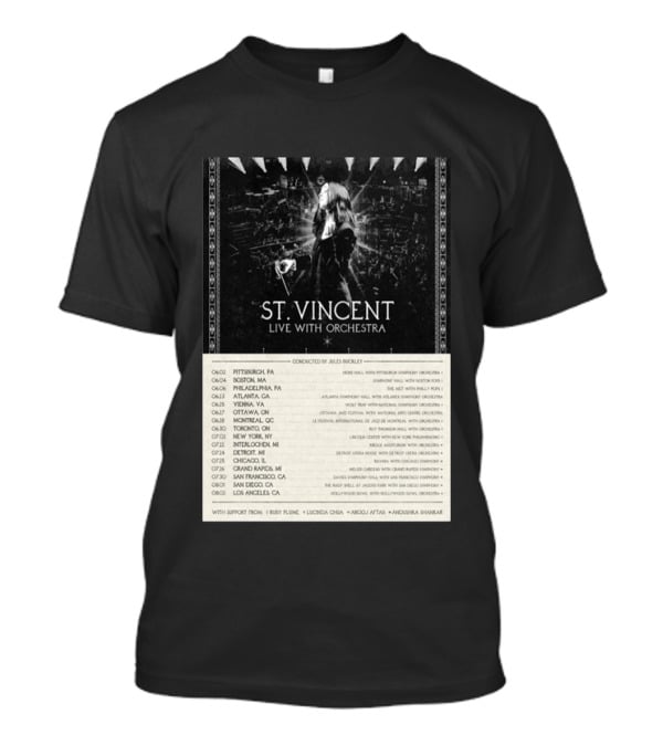 St Vincent Live With Orchestra 2026 Tour Conducted By Jules Buckley Dates And Locations T-Shirt