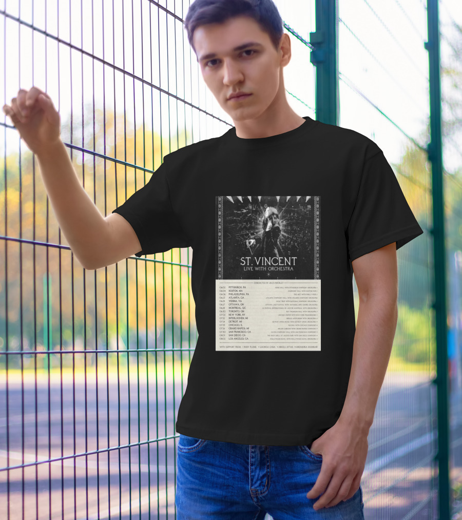 St Vincent Live With Orchestra 2026 Tour Conducted By Jules Buckley Dates And Locations T-Shirt