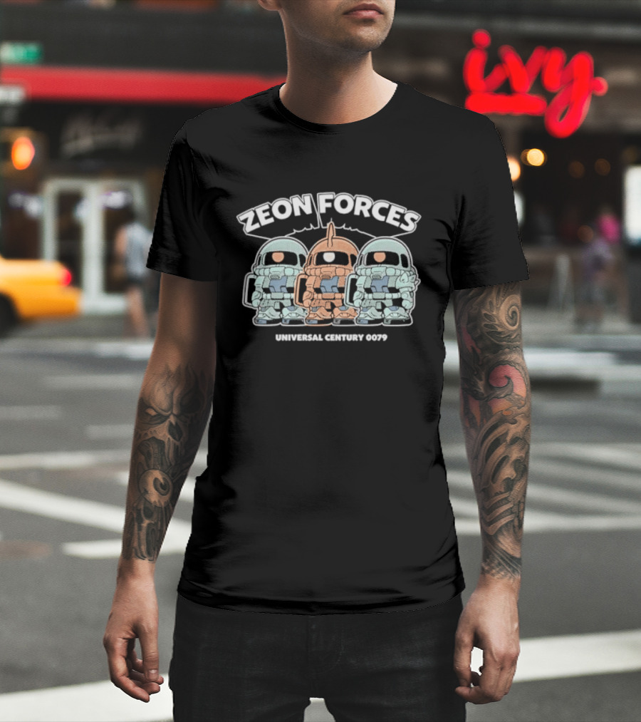 Zeon Forces Universal Century 0079 Mobile Suit Gundam Trio T-Shirt