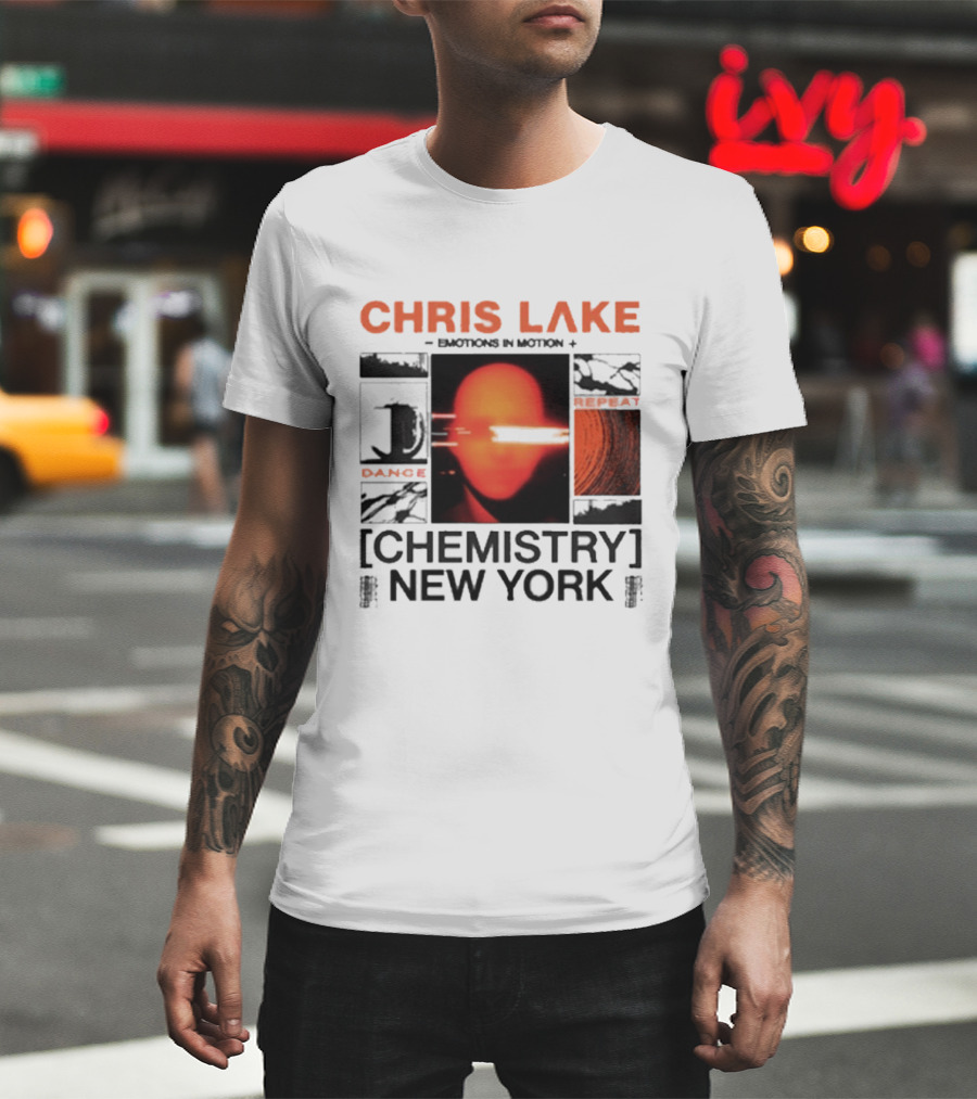 CHRIS LAKE Emotions In Motion Chemistry Dance New York T-Shirt