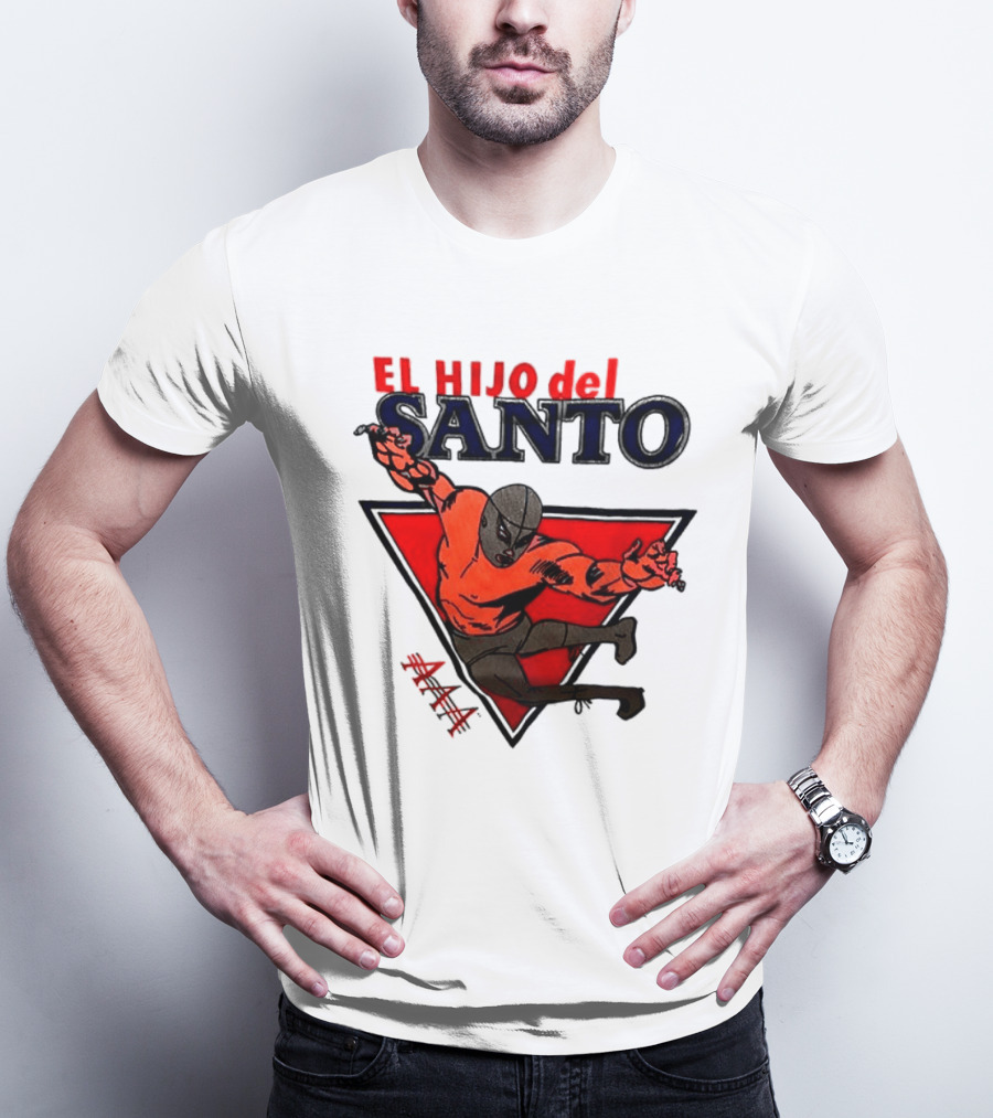 El Hijo Del Santo AAA Lucha Libre Wrestler In Red Triangle T-Shirt