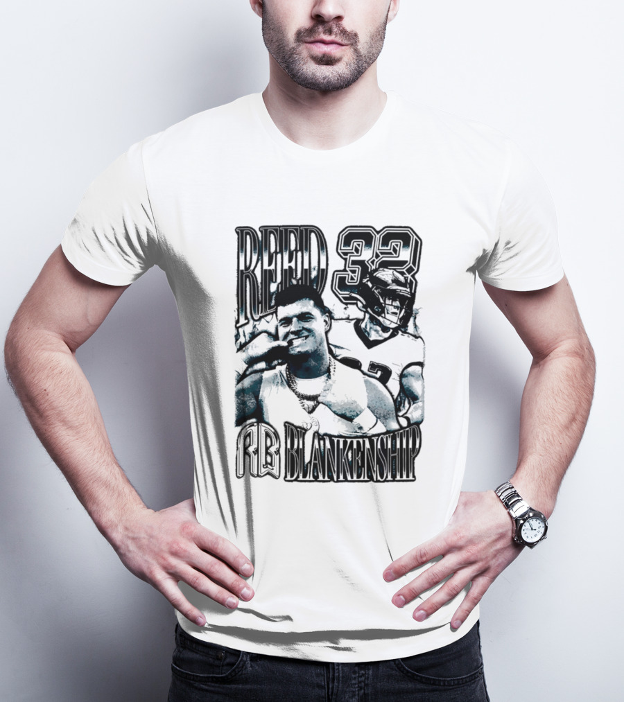 Reed Blankenship 32 Eagles Player Collage T-Shirt