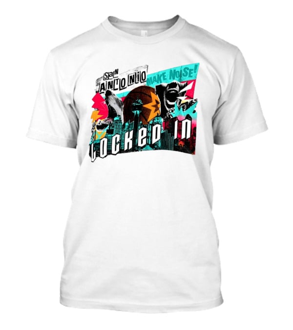 San Antonio Spurs Locked In Make Noise Basketball T-Shirt