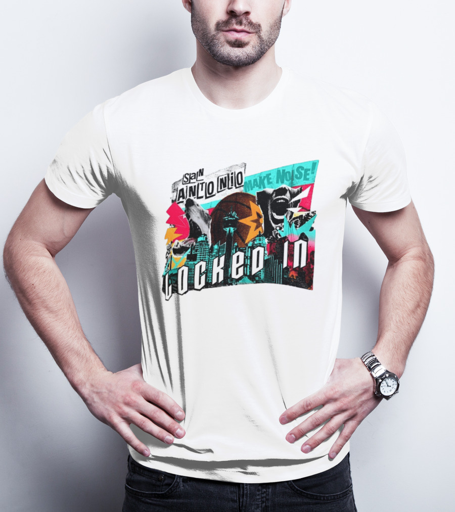 San Antonio Spurs Locked In Make Noise Basketball T-Shirt