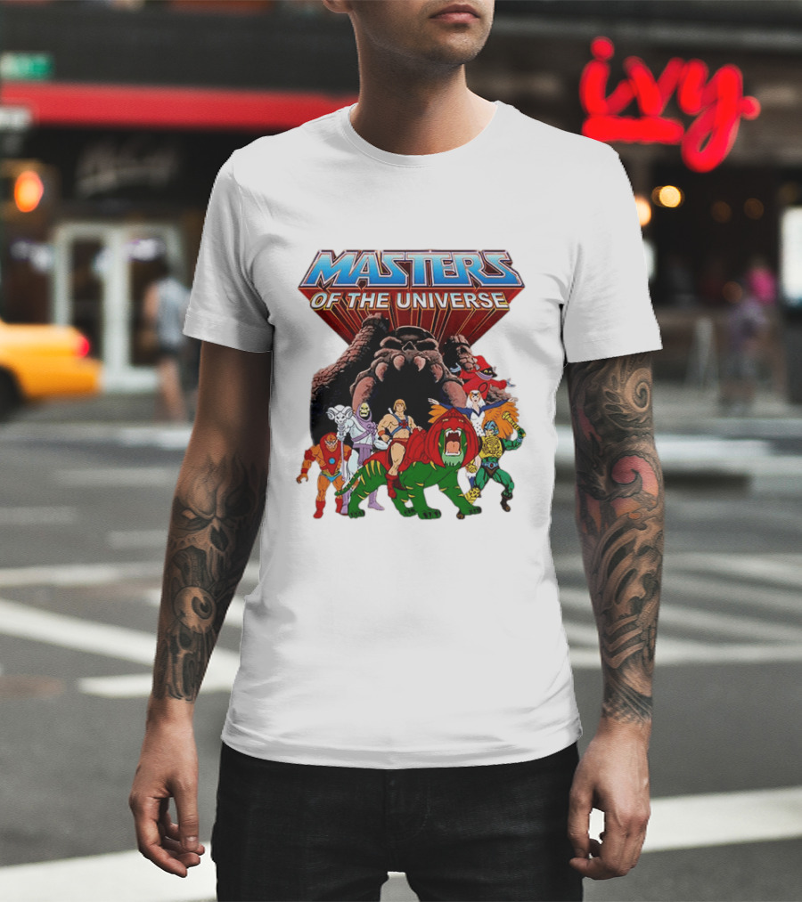 Masters Of The Universe He Man Skeletor Battle Cat Teela Beast Man Man At Arms Orko Animation Characters T-Shirt