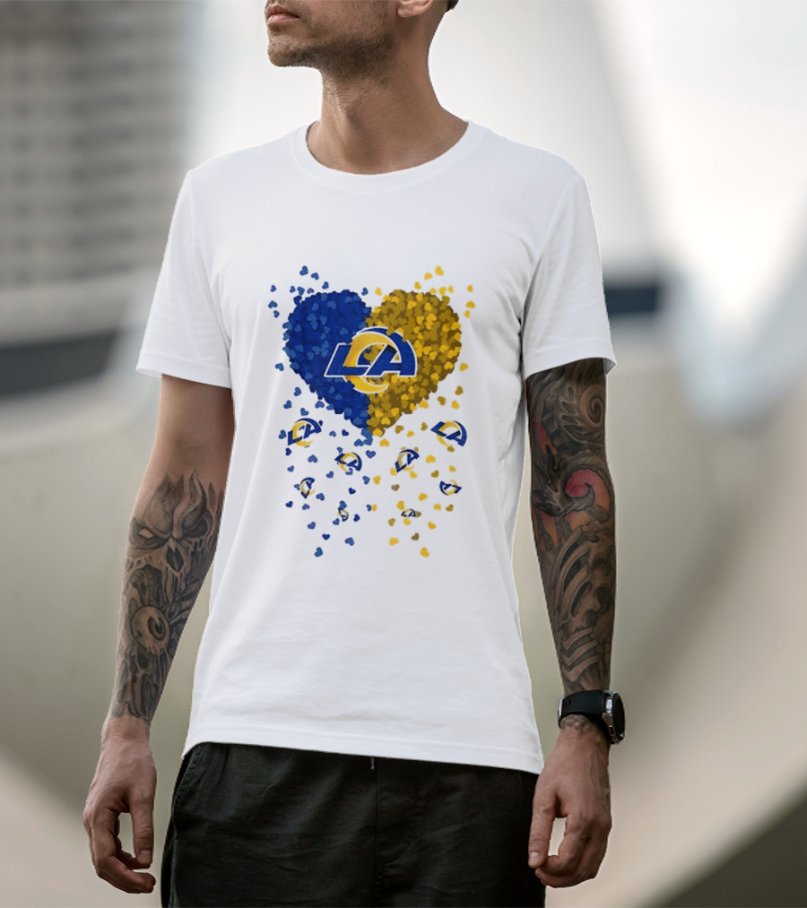 Los Angeles Rams Heart Logo 2026 Football Fanwear T-Shirt