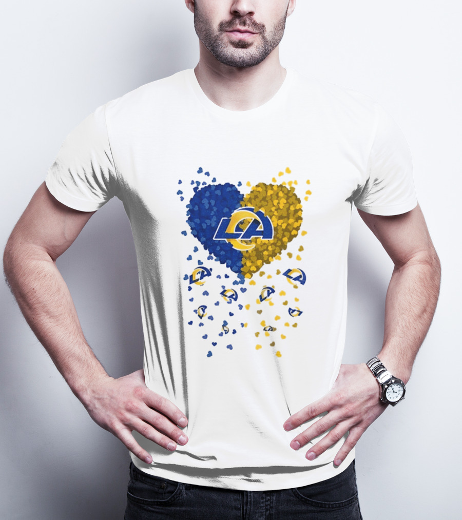 Los Angeles Rams Heart Logo 2026 Football Fanwear T-Shirt