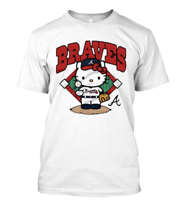 Hello Kitty Braves Baseball Collaboration With Atlanta Braves T-Shirt