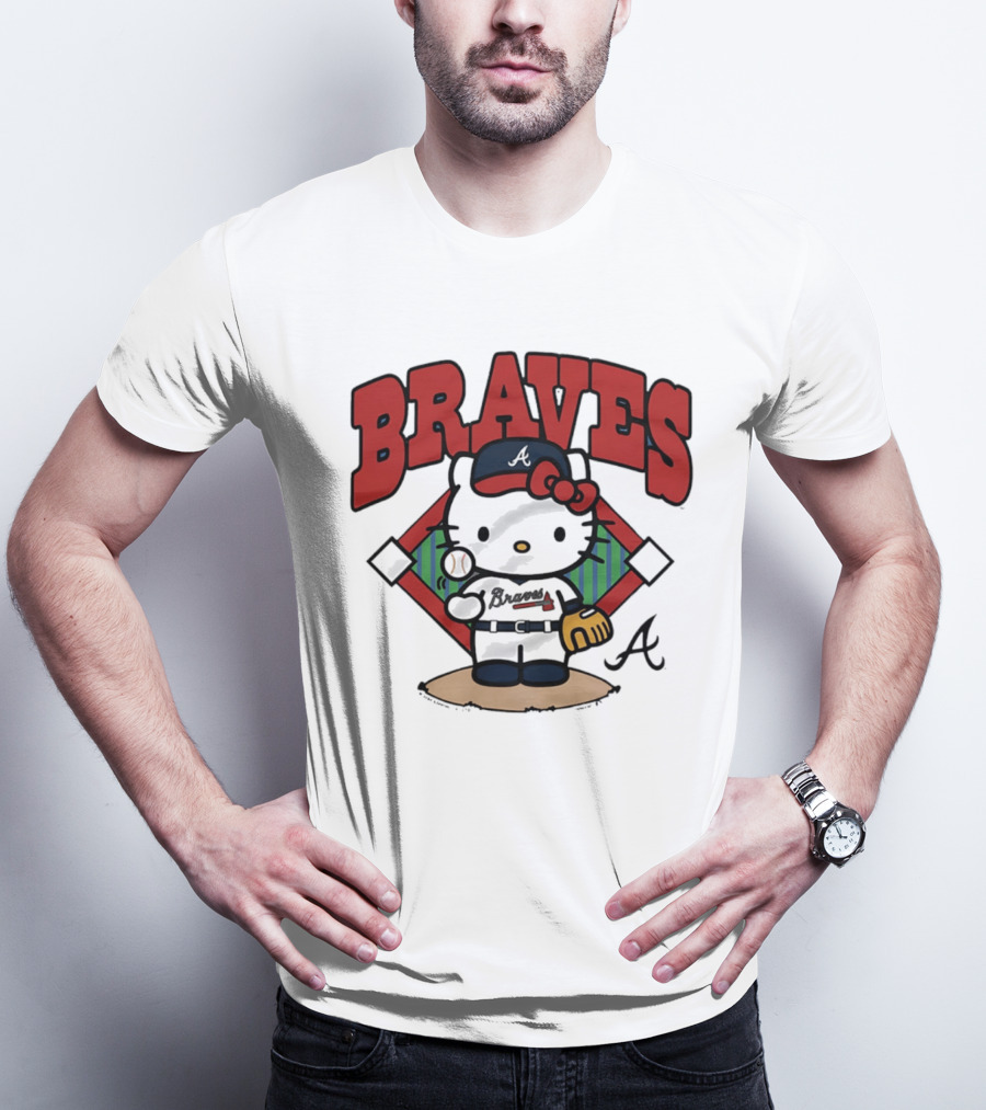 Hello Kitty Braves Baseball Collaboration With Atlanta Braves T-Shirt