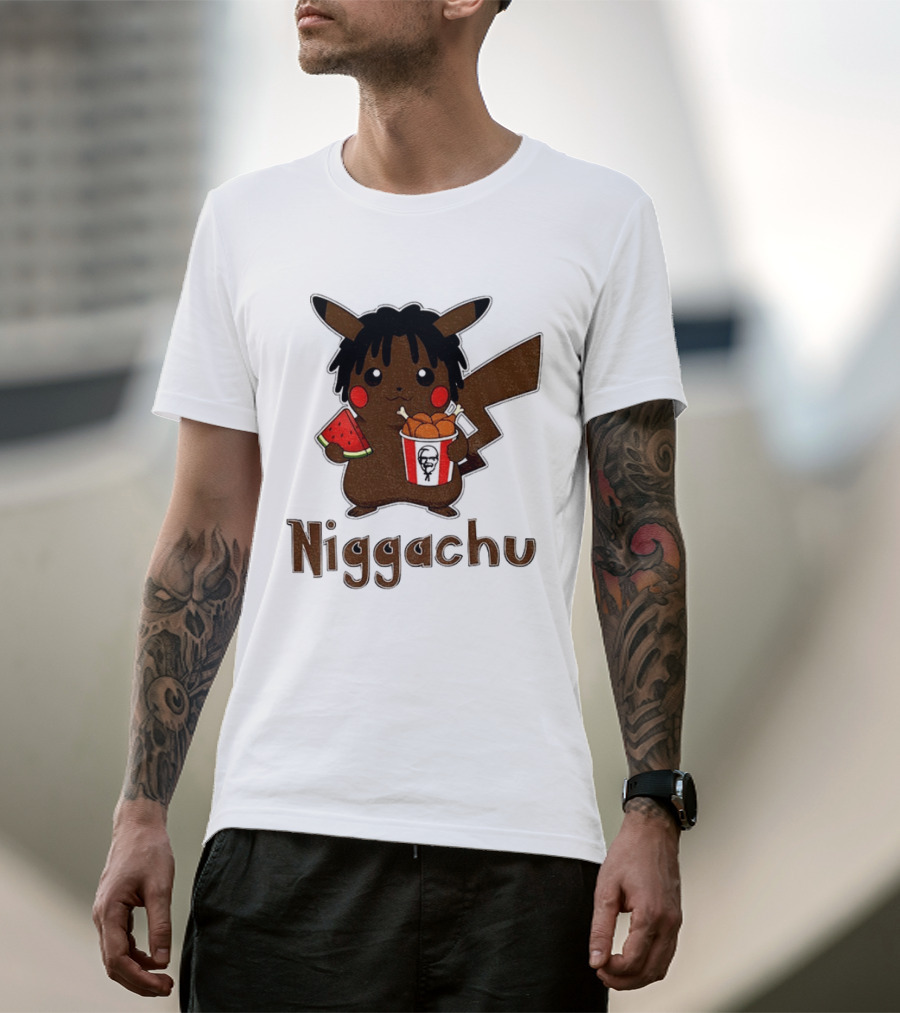Pikachu X Nigga Niggachu KFC Meme T-Shirt