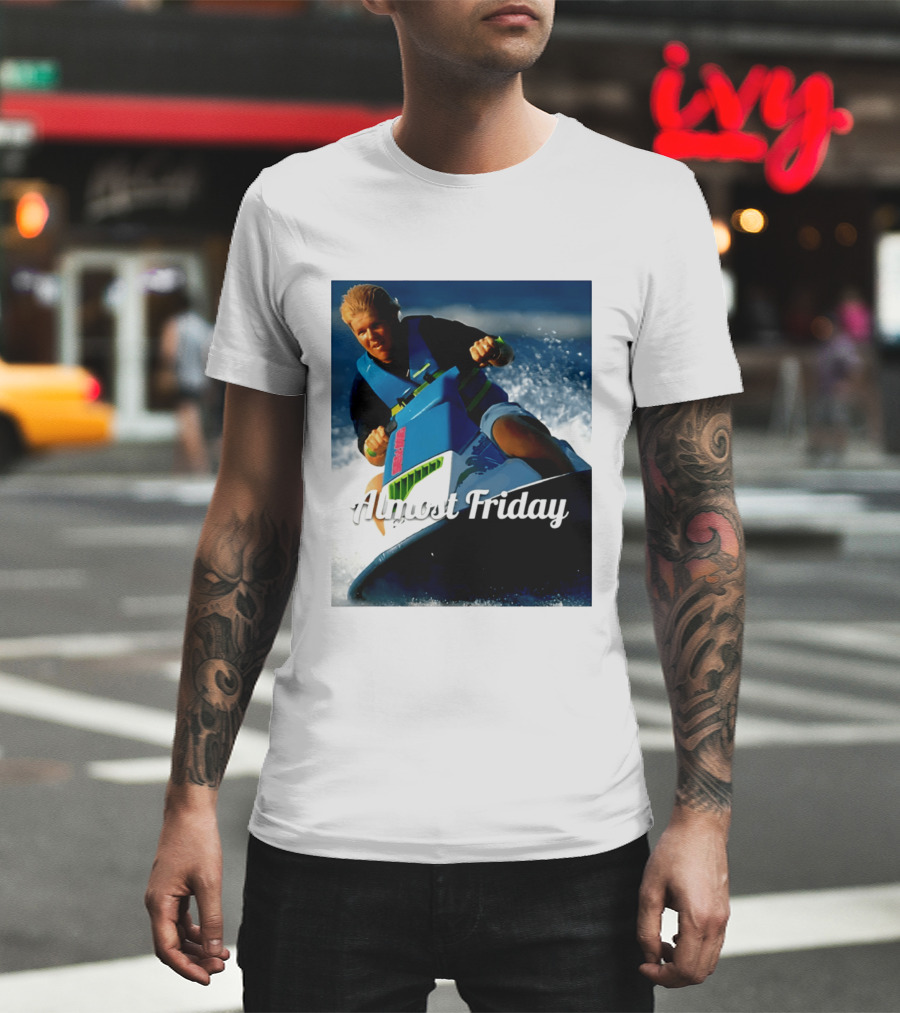 John Daly Throttle Jet Ski Almost Friday T-Shirt