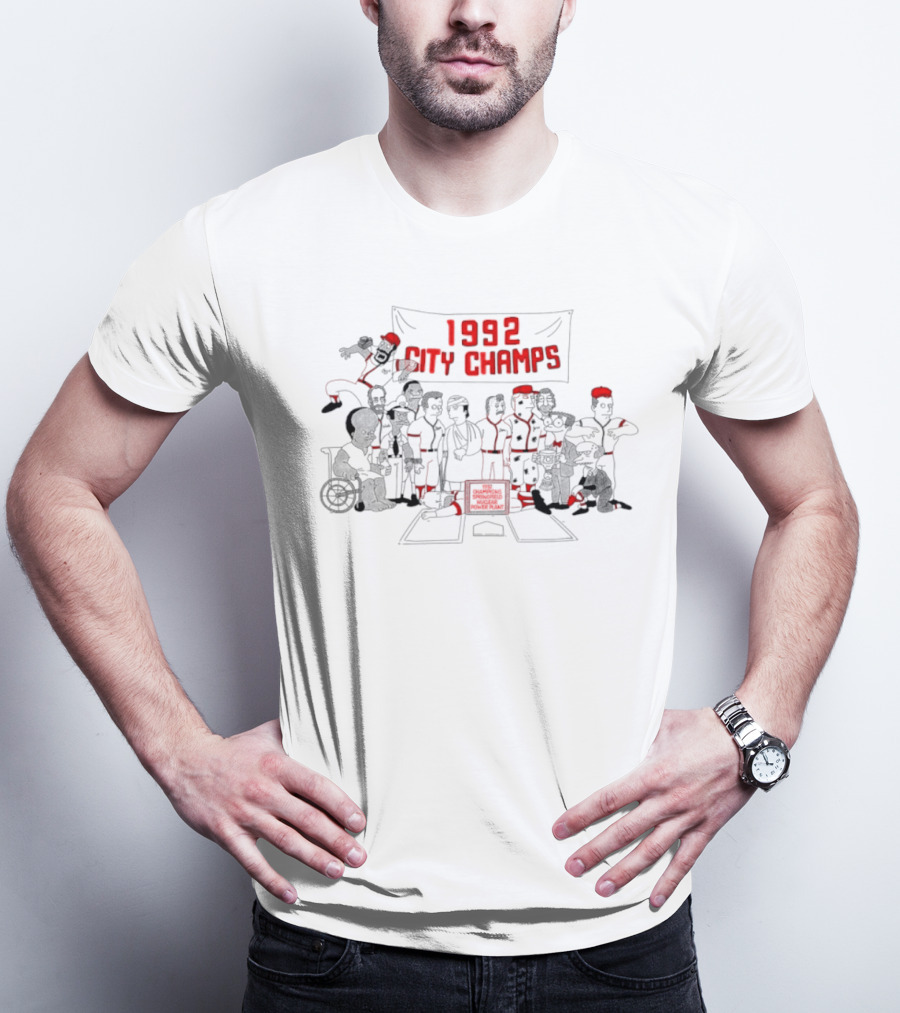 The Simpsons 1992 City Champs Springfield Nuclear Power Plant Softball Team T-Shirt