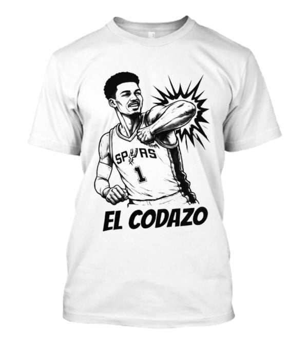 Victor Wembanyama Spurs Number One El Codazo Sketch T-Shirt