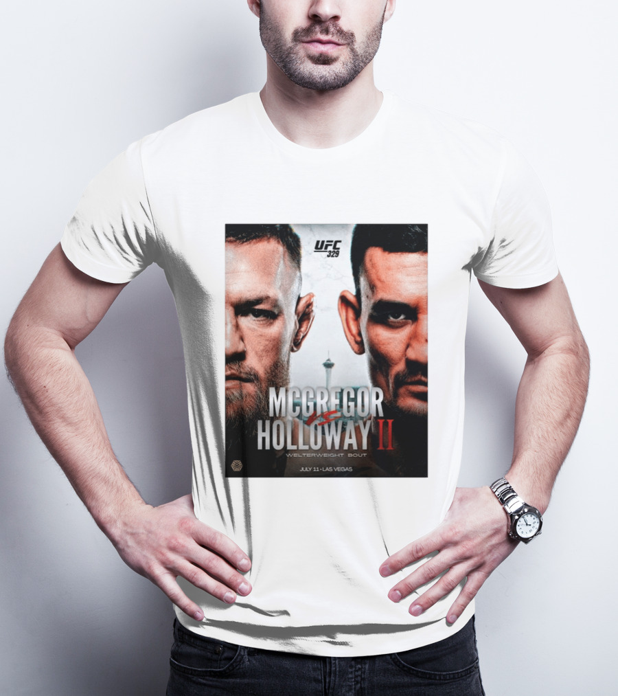 UFC 329 McGregor Vs Holloway II Welterweight Bout July 11 Las Vegas T-Shirt