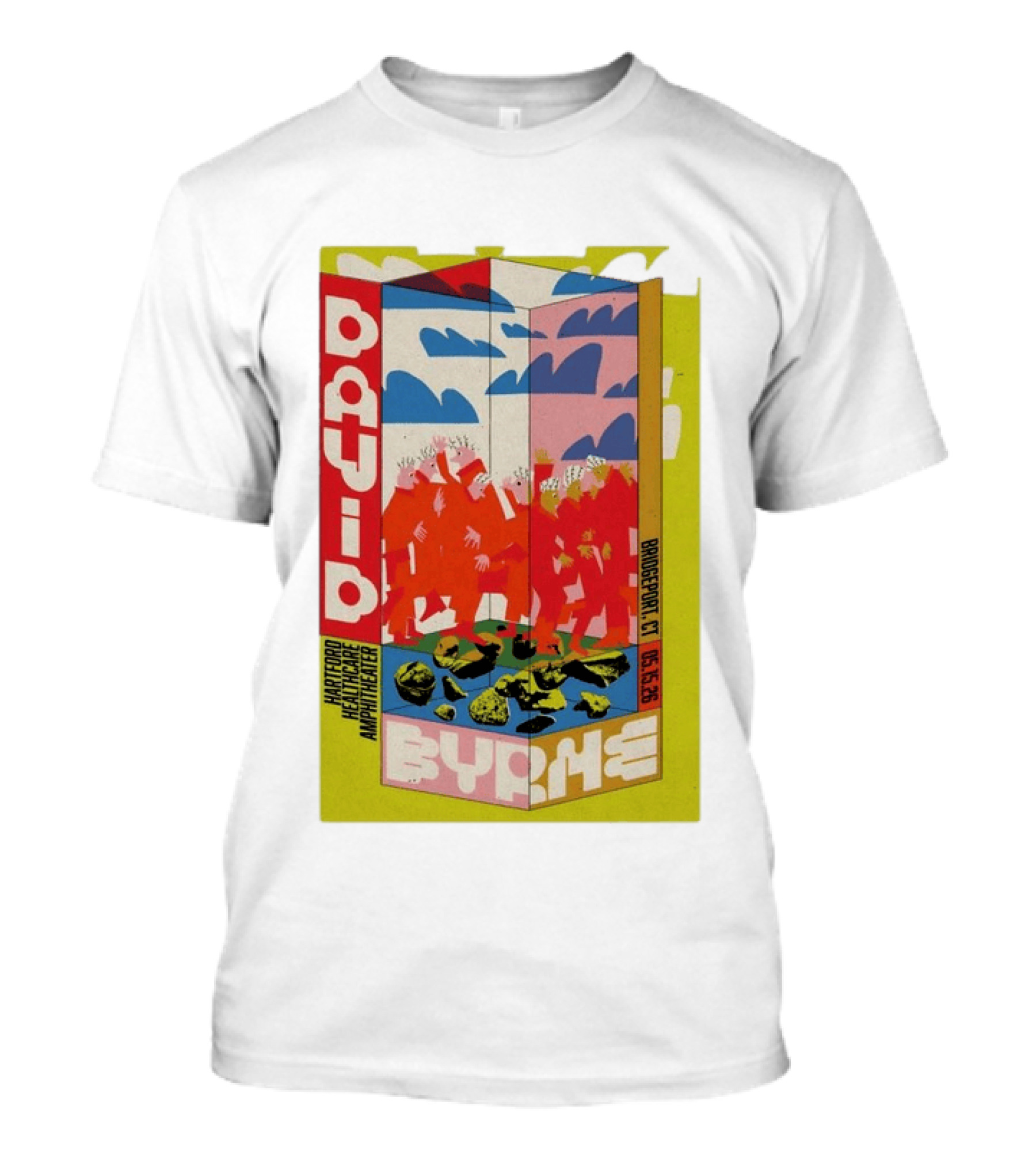 David Byrne Hartford Healthcare Amphitheater Bridgeport CT May 15 2026 Tour T-Shirt