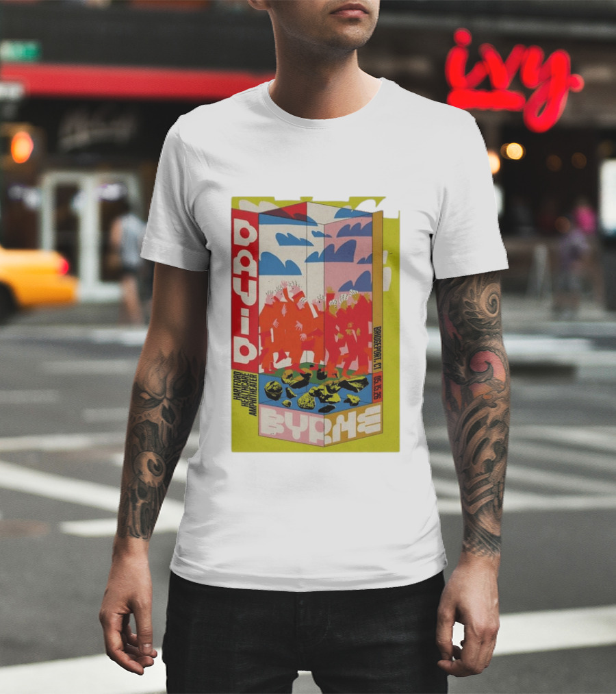 David Byrne Hartford Healthcare Amphitheater Bridgeport CT May 15 2026 Tour T-Shirt