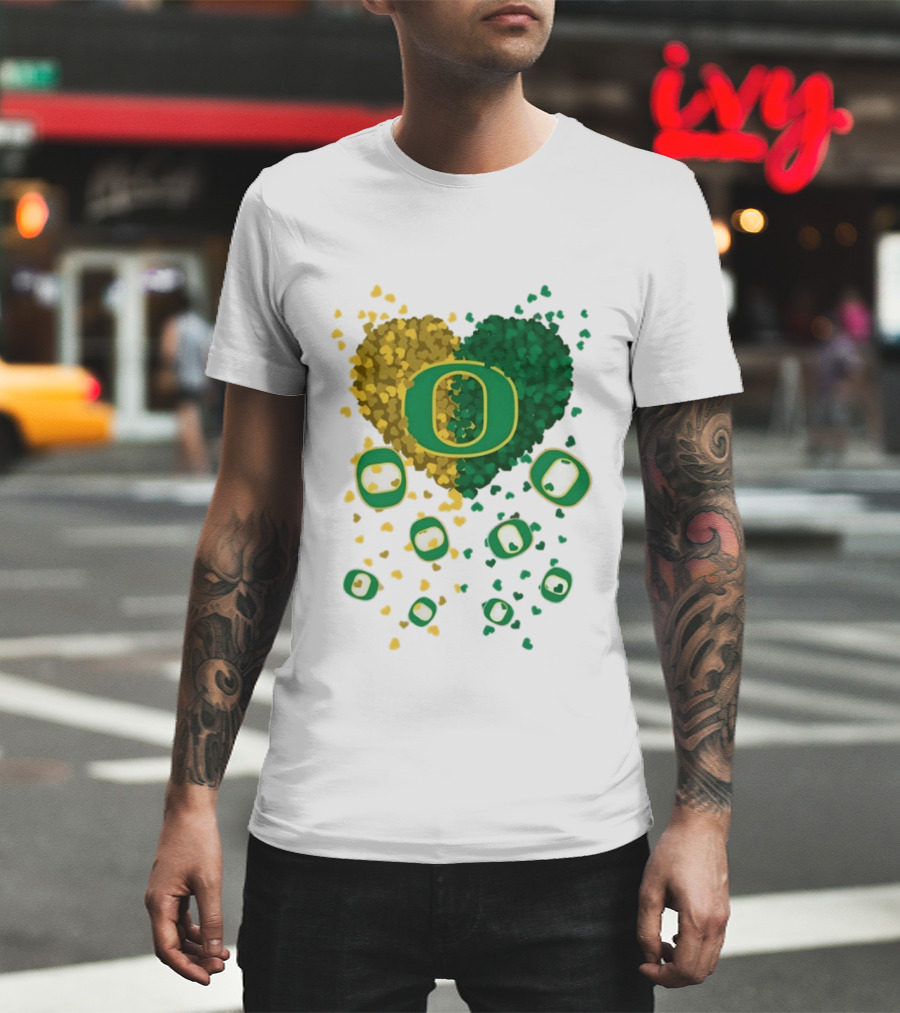 Oregon Ducks Football Heart 2026 T-Shirt