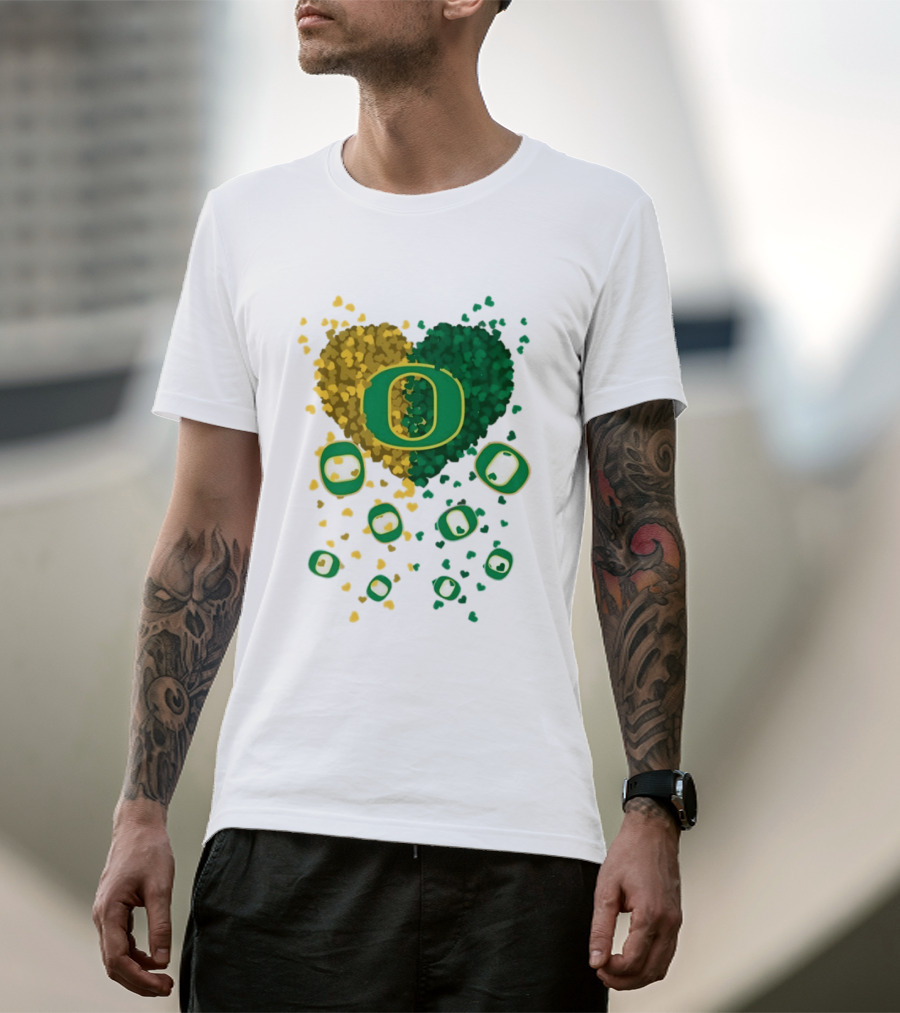 Oregon Ducks Football Heart 2026 T-Shirt