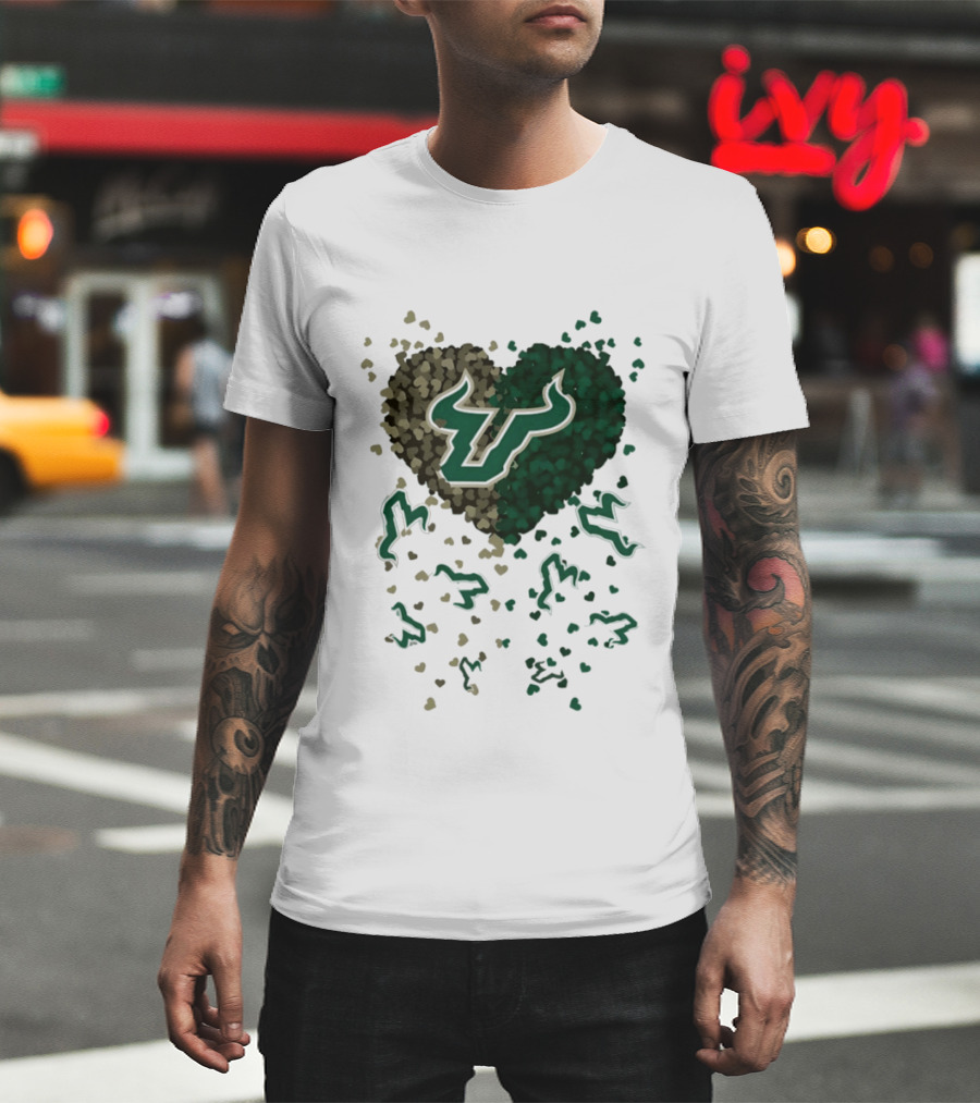 Heart Of South Florida Bulls 2026 Camo Green Bulls Fans T-Shirt