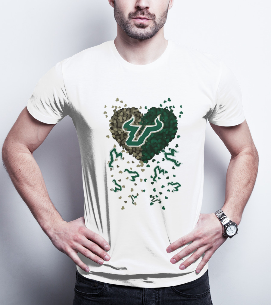 Heart Of South Florida Bulls 2026 Camo Green Bulls Fans T-Shirt