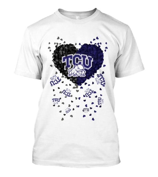 TCU Horned Frogs Heart Football 2026 T-Shirt