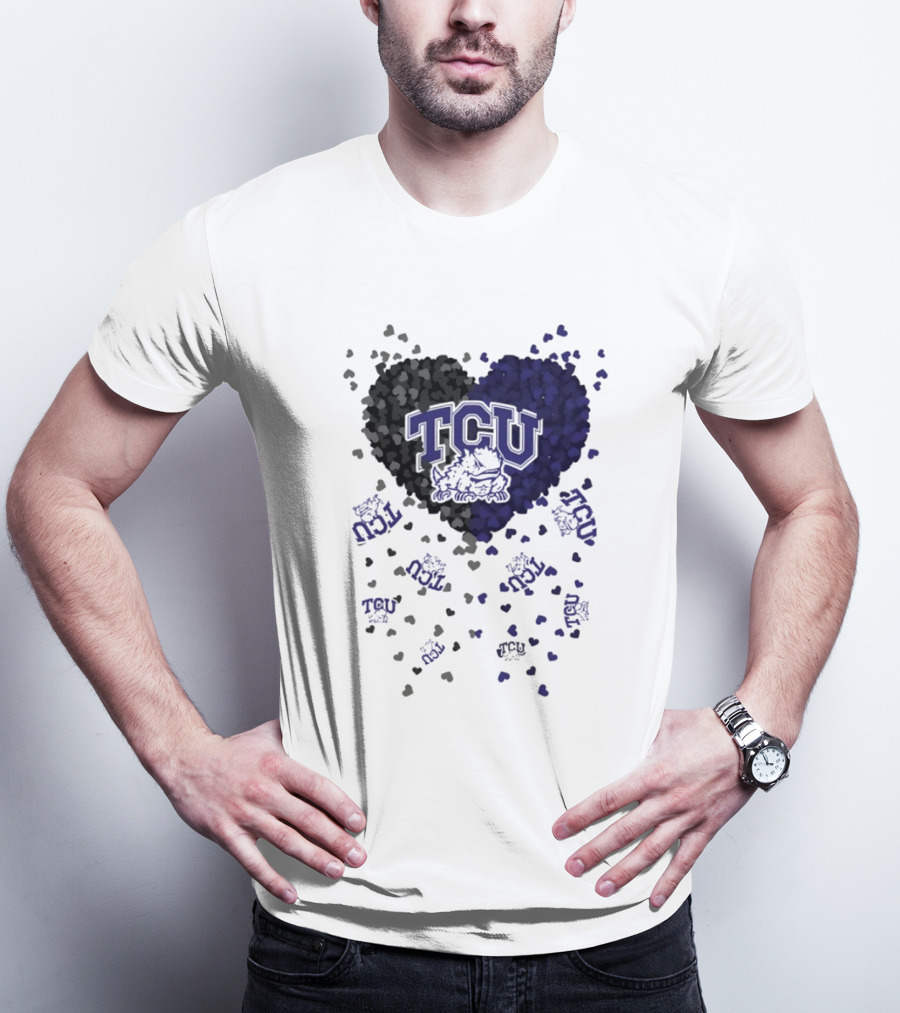 TCU Horned Frogs Heart Football 2026 T-Shirt