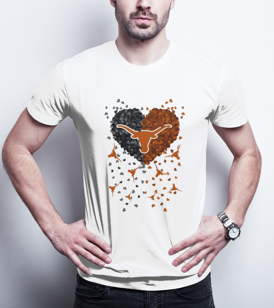 Heart Of Texas Longhorns Football 2026 Iconic Longhorn Logo Texas Pride T-Shirt