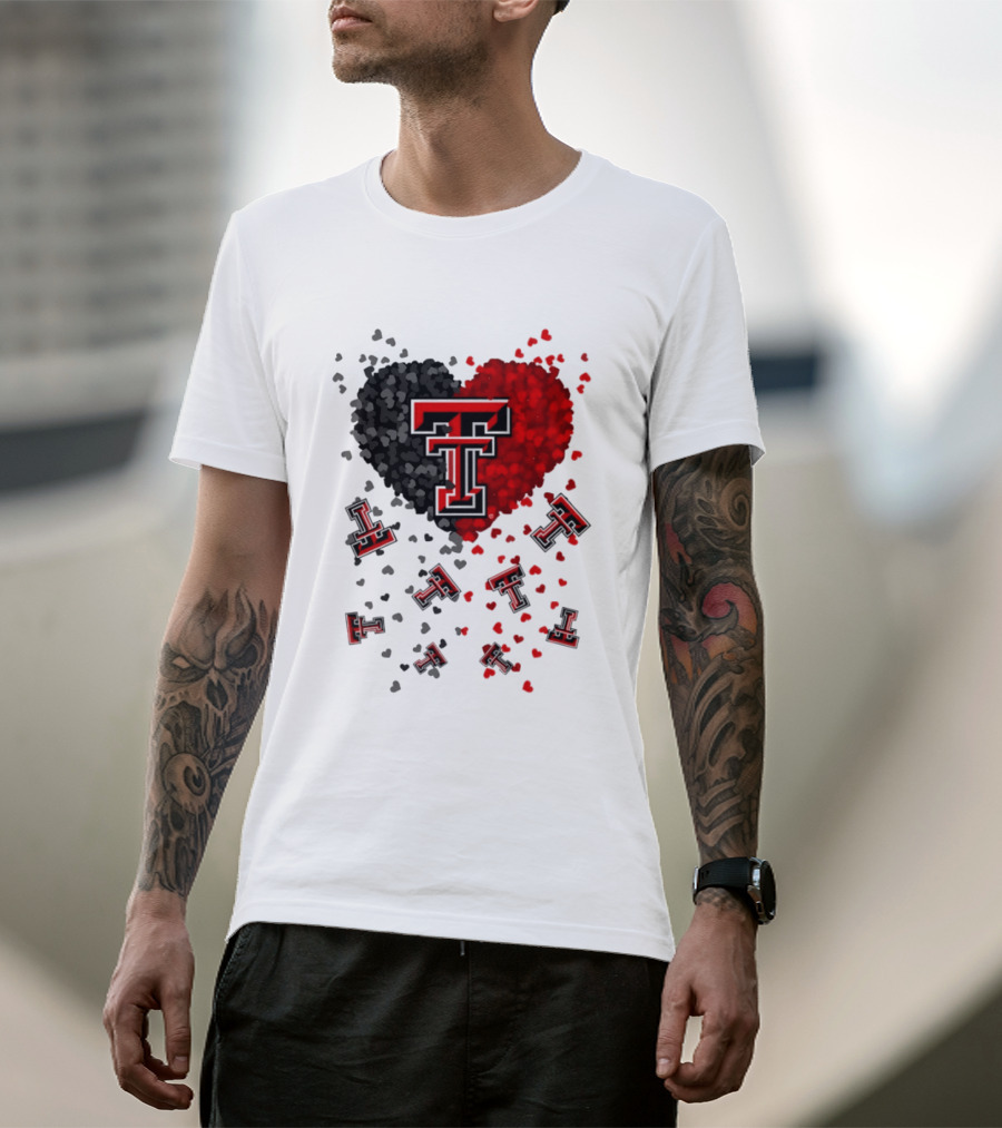 Texas Tech Red Raiders Heart 2026 Football Fan Gear T-Shirt