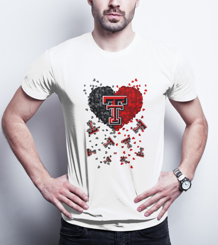 Texas Tech Red Raiders Heart 2026 Football Fan Gear T-Shirt
