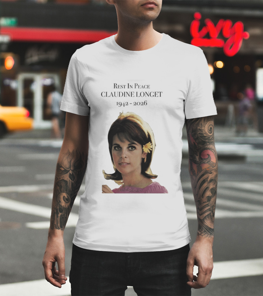 Rest In Peace Claudine Longet 1942 2026 Floral T-Shirt