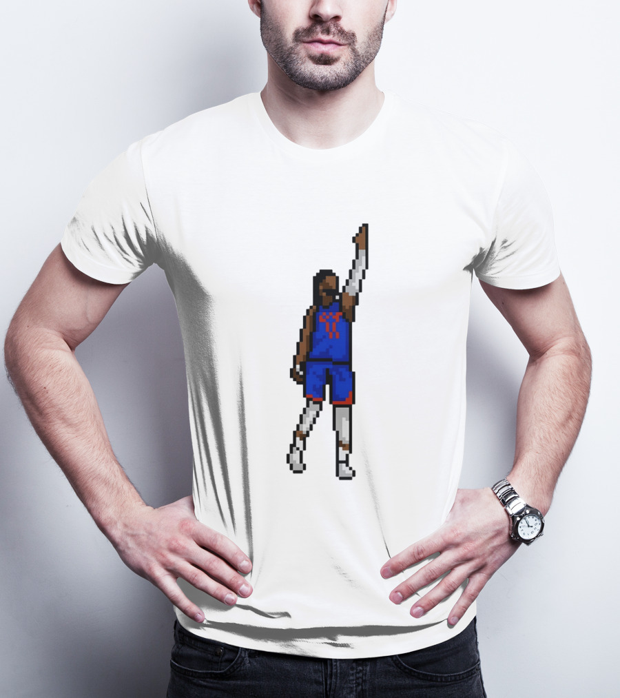 Jalen Brunson Clutch Pixel Art New York Knicks Basketball T-Shirt