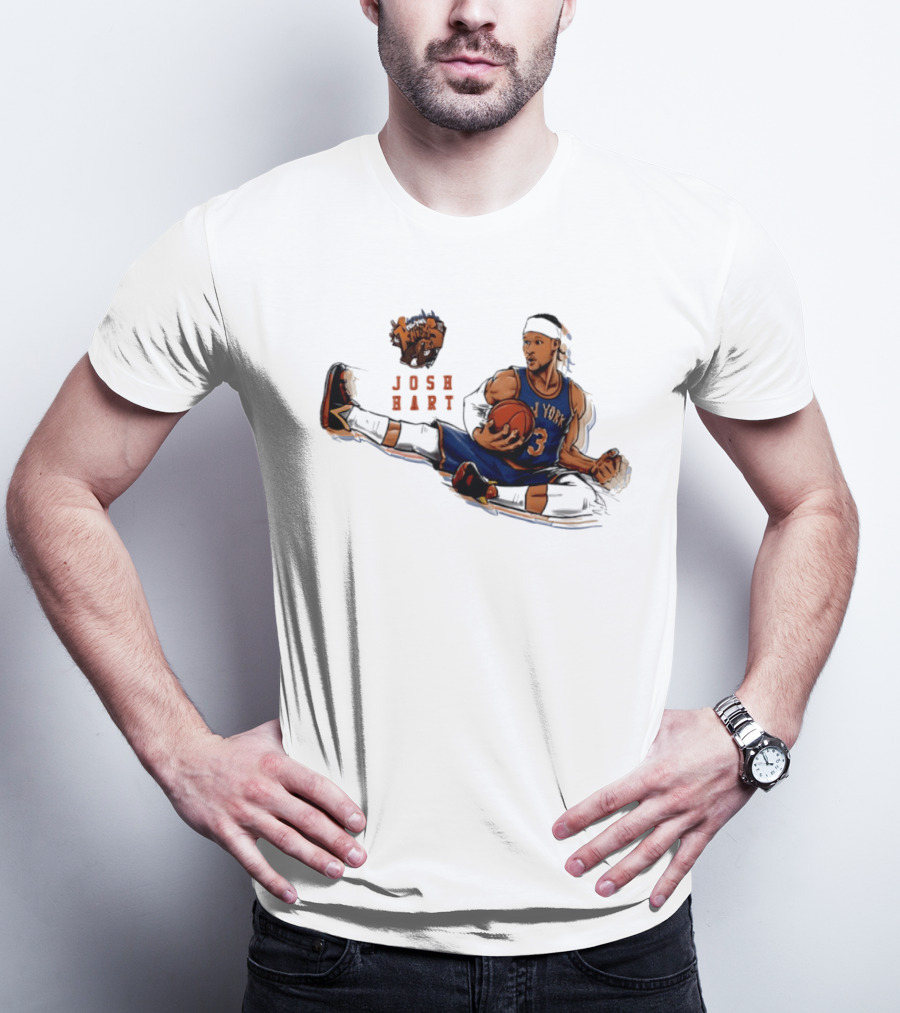 Josh Hart New York Knicks Basketball Star Pose T-Shirt