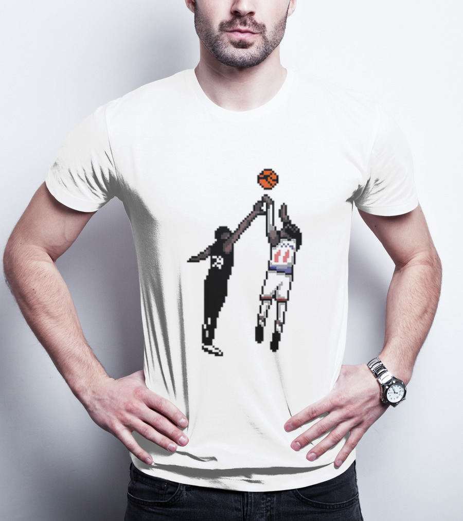 Jalen Brunson New York Knicks 8bit Basketball Action T-Shirt